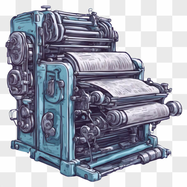 Download Vintage Printing Press Cartoons Online - Creative Fabrica