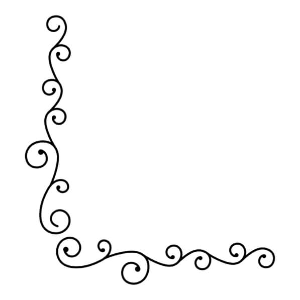 Download Decorative Corner Design with Swirls Borders & Corners Online ...
