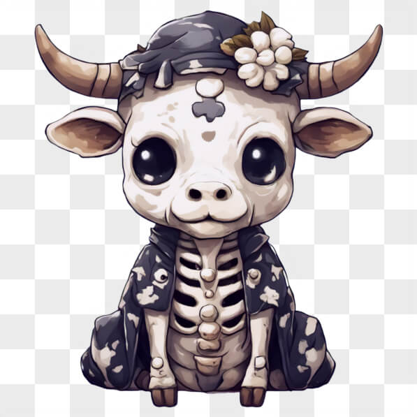 Download Kawaii Skeleton Cow Character Kawaii Online - Creative Fabrica