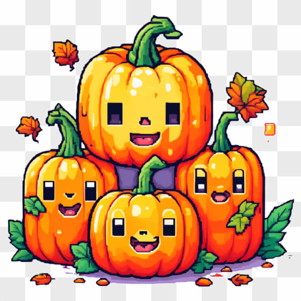 Descarga Calabazas Kawaii en un Arreglo Alegre Kawaii En Línea ...