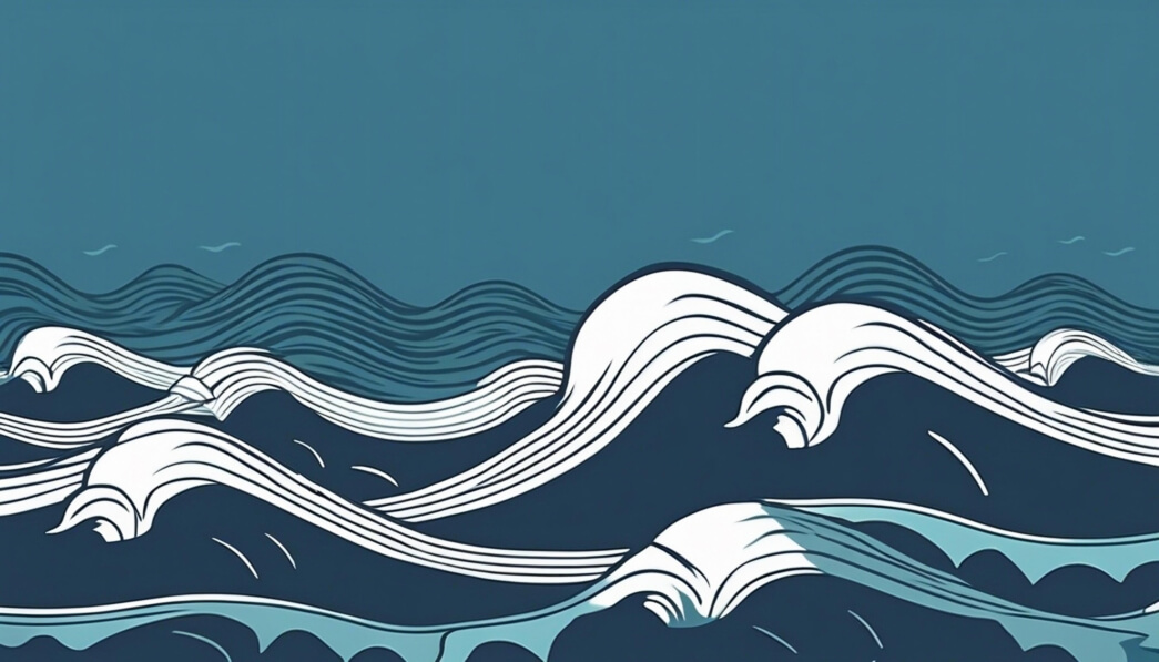 Download Stylized Ocean Waves Backgrounds Online - Creative Fabrica