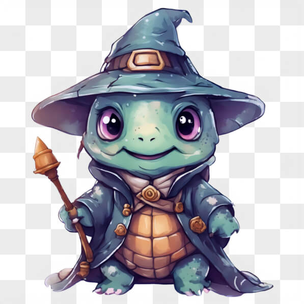 Download Kawaii Wizard Turtle Character Kawaii Online - Creative Fabrica