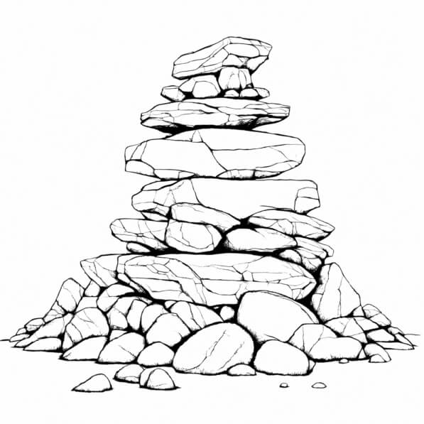 Télécharger Formation de pierres empilées Pages de coloriage En Ligne ...