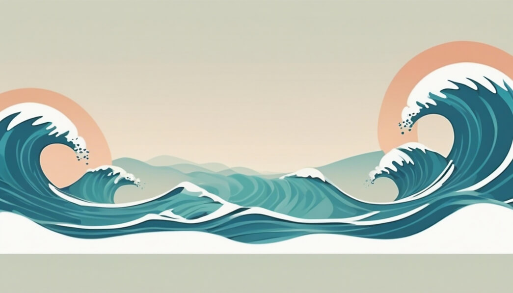 Download Stylized Ocean Waves Backgrounds Online - Creative Fabrica