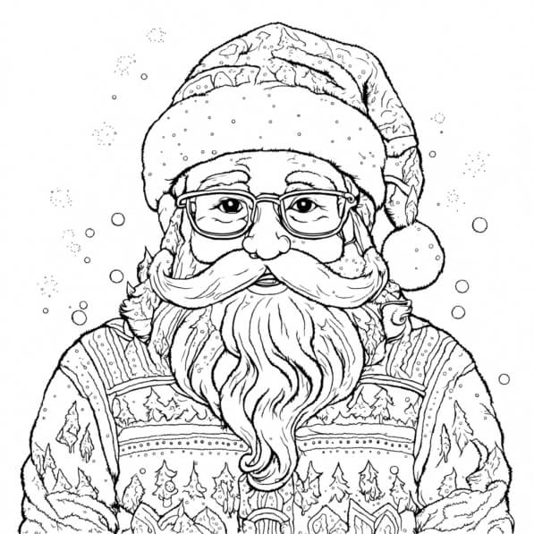 Download Festive Santa Claus Coloring Page Coloring pages Online ...
