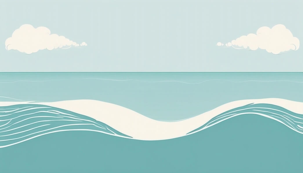 Download Minimalistic Sea Scene with Waves and Clouds Backgrounds ...