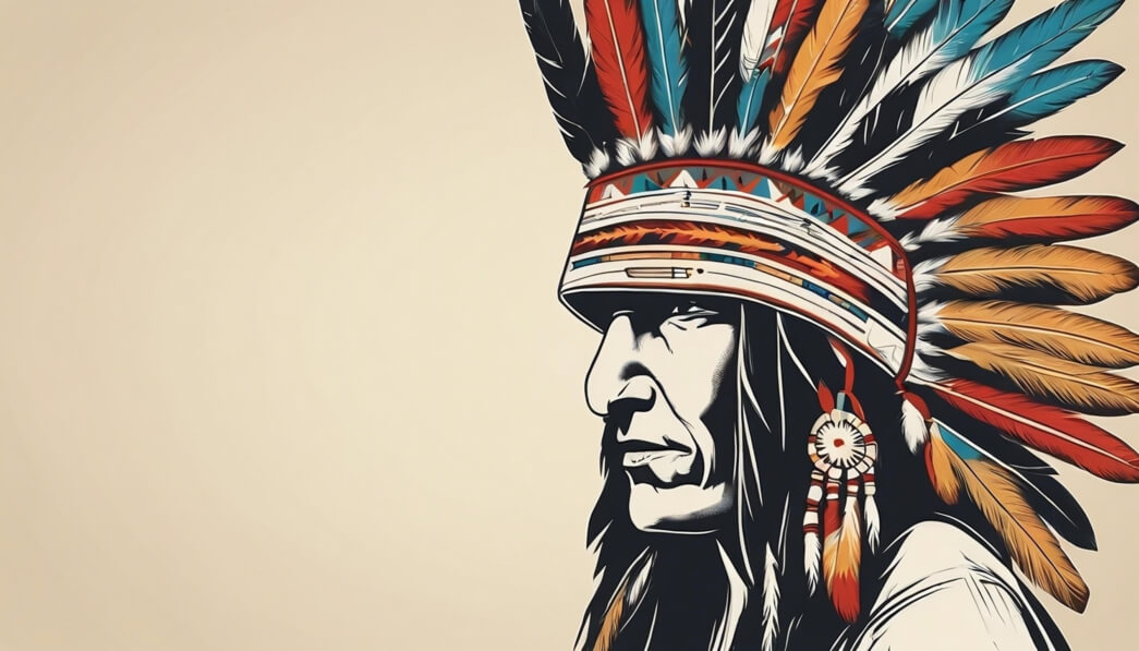 Download Stylized Portrait of a Native American Man Backgrounds Online ...