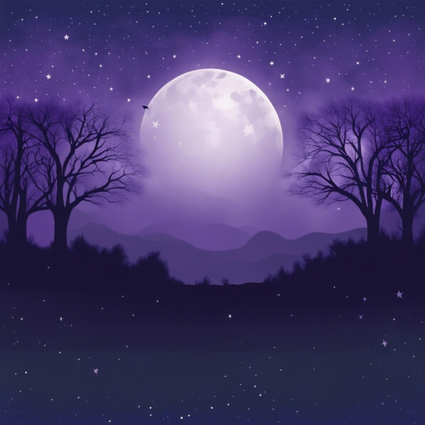 Download Nighttime Landscape with Moon and Stars Backgrounds Online ...