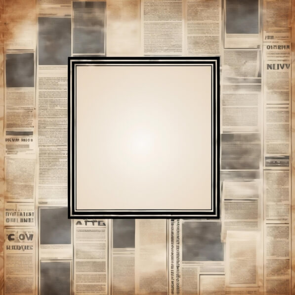 Download Vintage Newspaper Background with Empty Frame Backgrounds ...