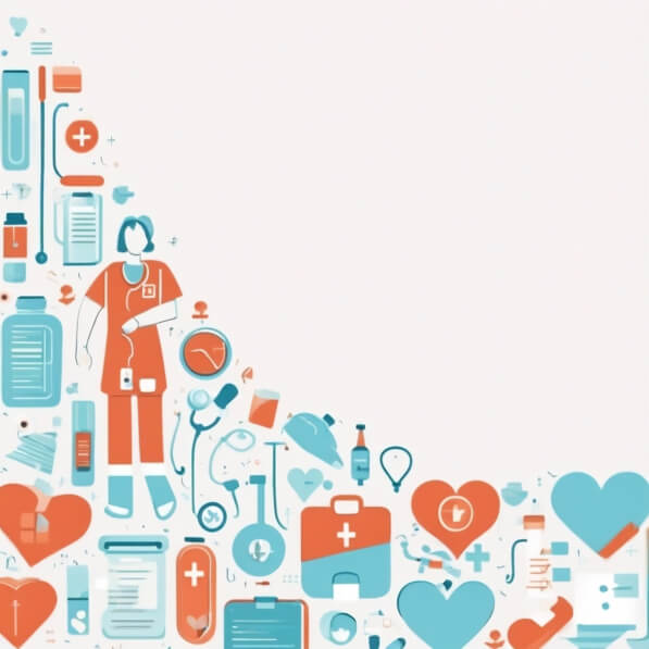 Download Medical Collage with Nurse and Healthcare Icons Backgrounds ...