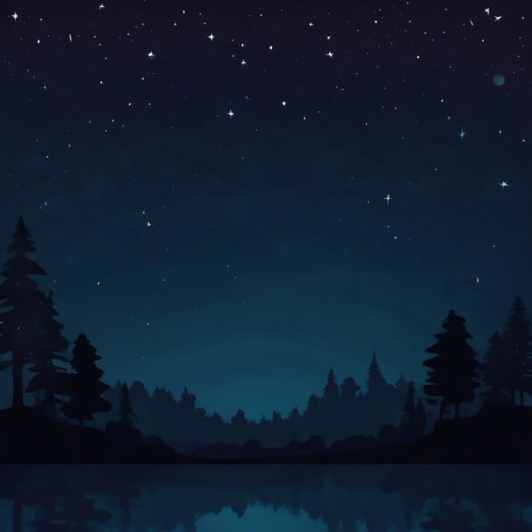 Download Starry Night over Calm Water Backgrounds Online - Creative Fabrica