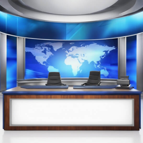 Download Modern Nieuws Studio met Wereldkaart Achtergrond Achtergronden ...