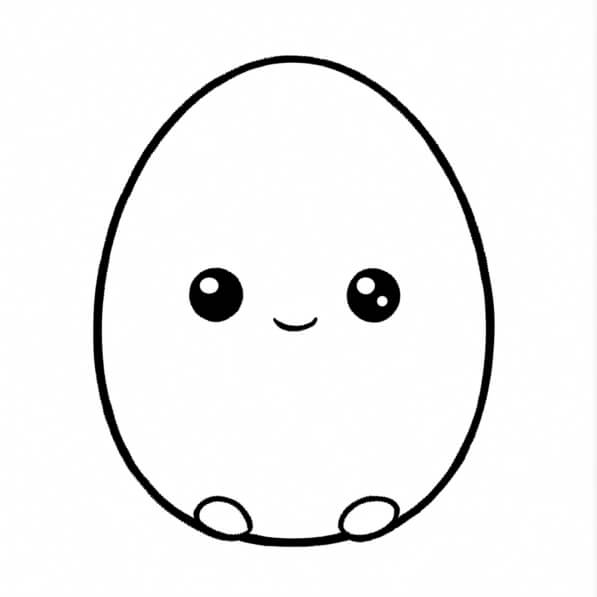 Download Cute Cartoon Egg Coloring Pages Online Creative Fabrica