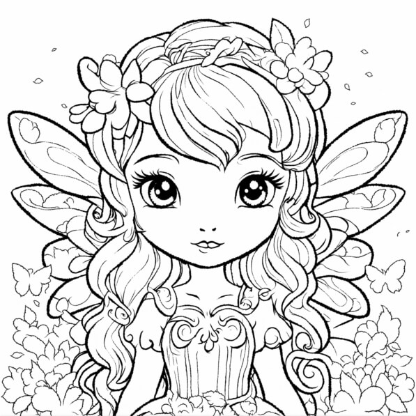 Free Fairy Coloring pages - Download Printable Fairy Coloring sheets ...