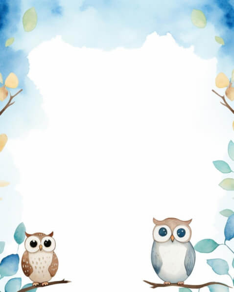 Descarga Ilustración de Búho Bonito con Fondo de Acuarela Fondos En ...