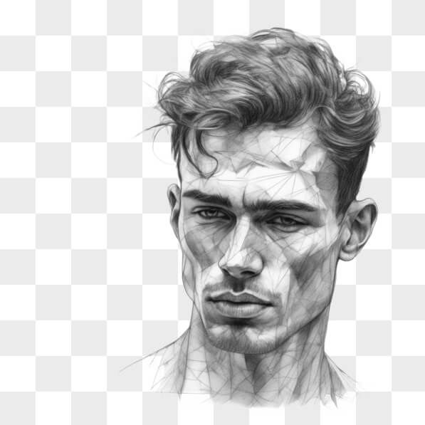 Download Stylized Male Portrait Sketch Sketches Online - Creative Fabrica