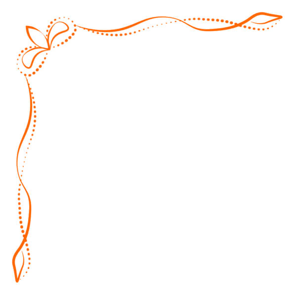 Descarga Diseño de borde decorativo naranja Bordes y Esquinas En Línea ...