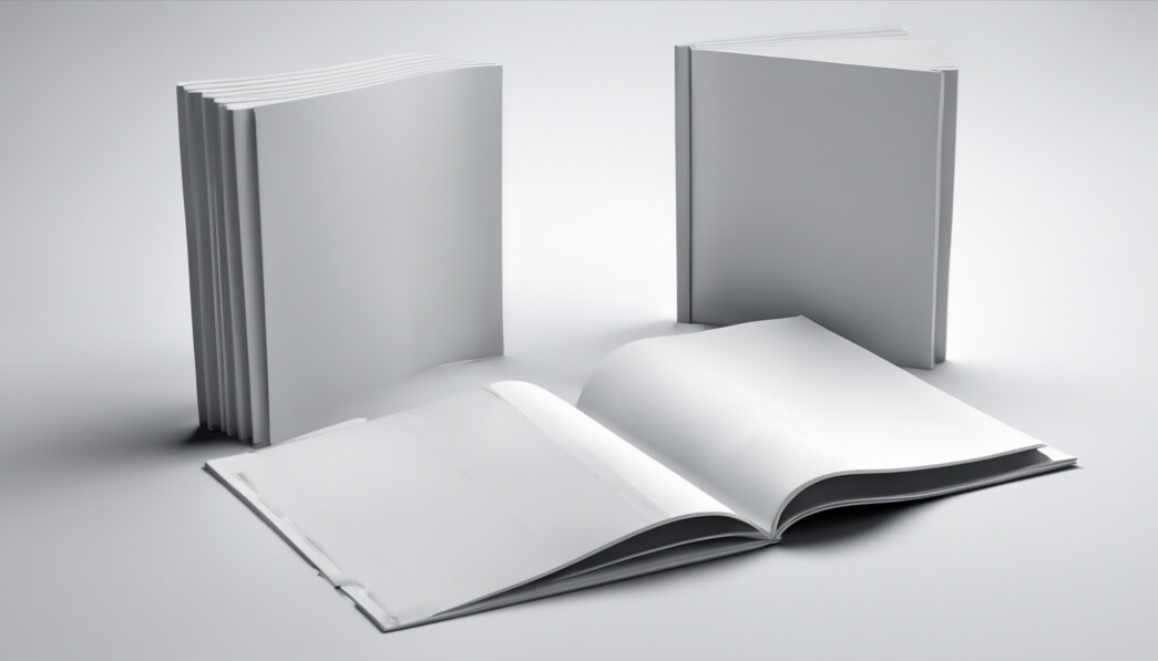 Download Blank Books on a Minimalist Background Mockups Online ...