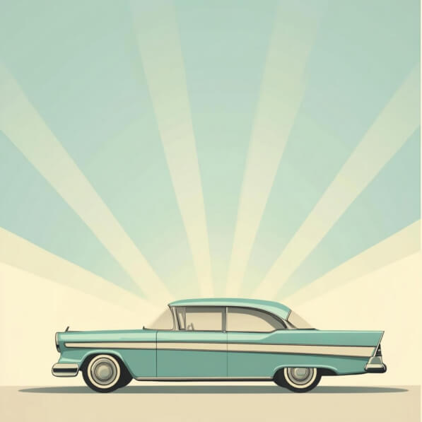 Download Vintage Turquoise Car Backgrounds Online - Creative Fabrica