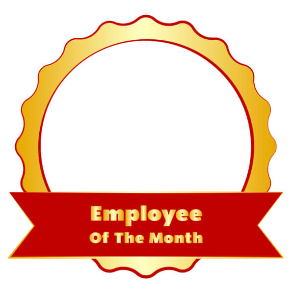 Download Employee of the Month Award Badge Frames Online - Creative Fabrica