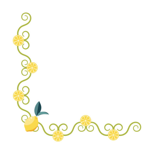 Download Lemon Vine Illustration Borders & Corners Online - Creative ...