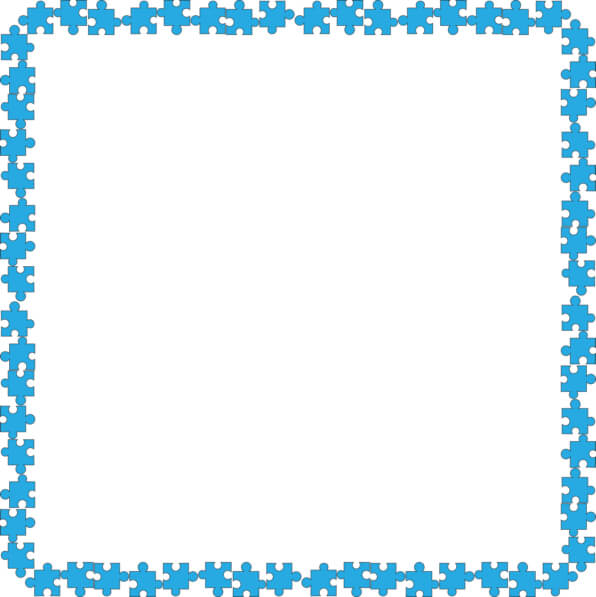 Download Blue Jigsaw Puzzle Border Frames Online - Creative Fabrica