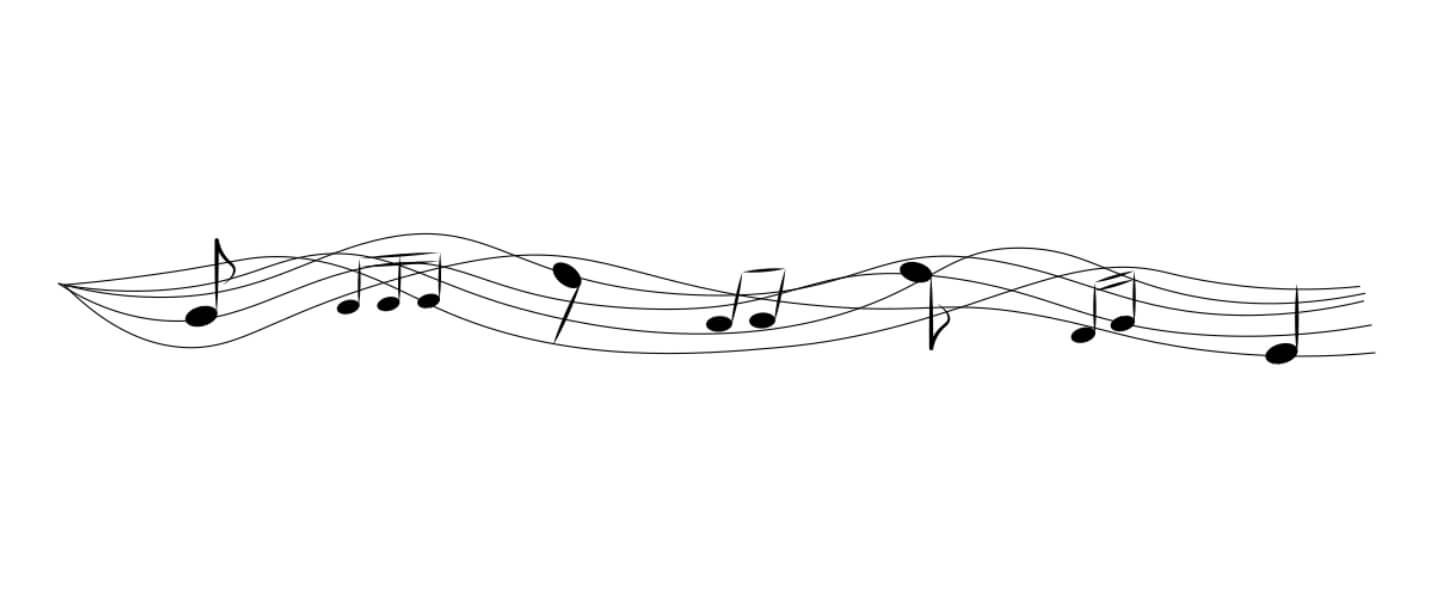 Download Flowing Musical Notes Borders & Corners Online - Creative Fabrica