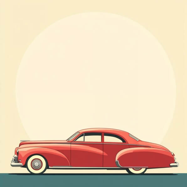 Download Classic Red Vintage Car Against Minimalist Background ...