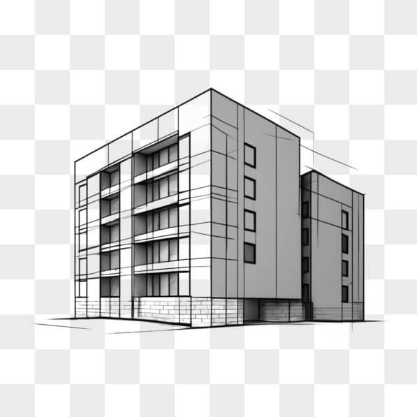 Scarica Schizzo architettonico di un edificio moderno Schizzi Online ...