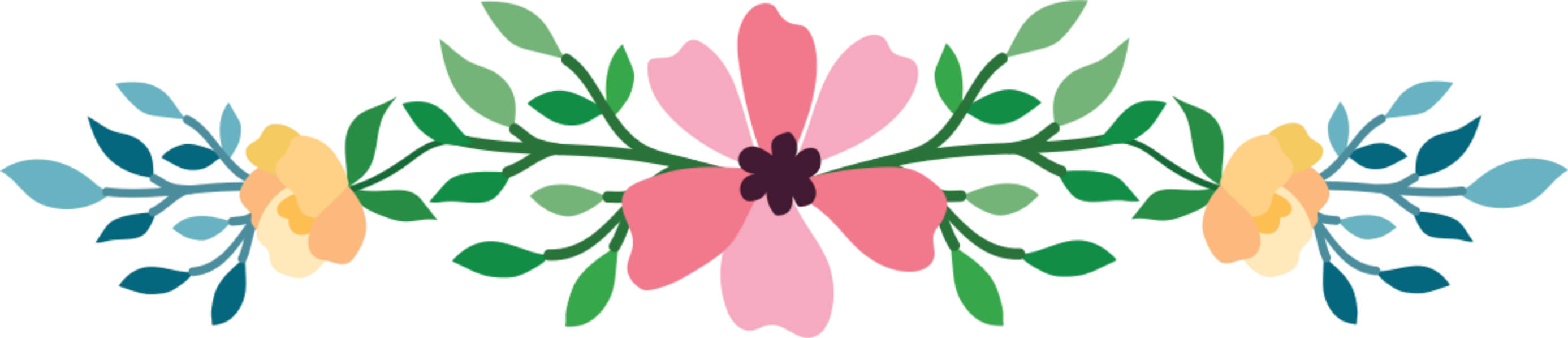 Download Floral Divider Design Borders & Corners Online - Creative Fabrica