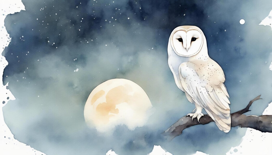 Descarga Búho de los Barn contra el cielo iluminado por la luna Fondos ...