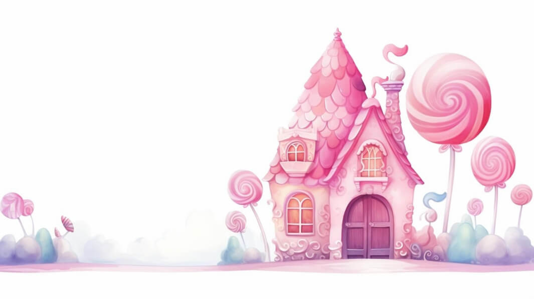 Download Whimsical Candy House in a Dreamy Landscape Backgrounds Online ...