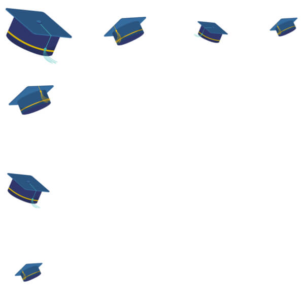 Download Graduation Caps Against White Background Borders & Corners ...