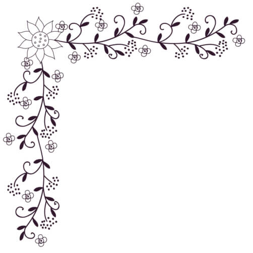 Download Floral Border Design Borders & Corners Online - Creative Fabrica