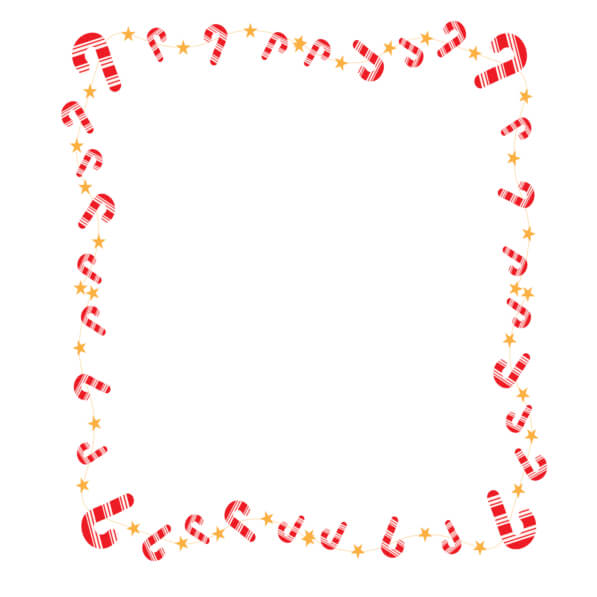 Download Festive Candy Cane Frame Frames Online - Creative Fabrica