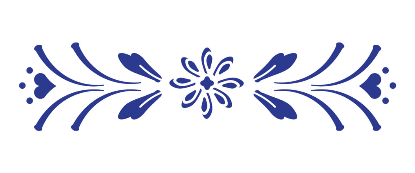 Descarga Diseño Floral Decorativo en Azul Bordes y Esquinas En Línea ...