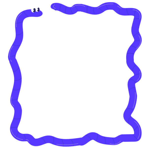 Download Playful Blue Snake Frame Frames Online - Creative Fabrica