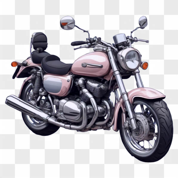 Download Stylish Pink Motorcycle Cartoons Online - Creative Fabrica