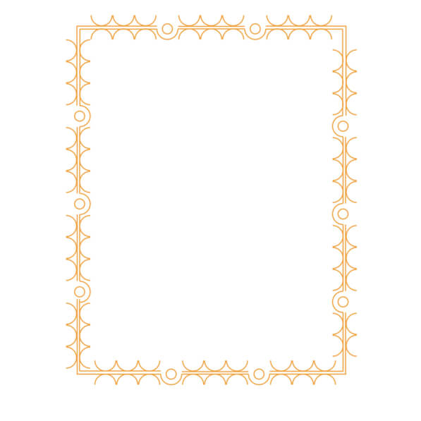 Download Decorative Orange Frame Design Frames Online - Creative Fabrica