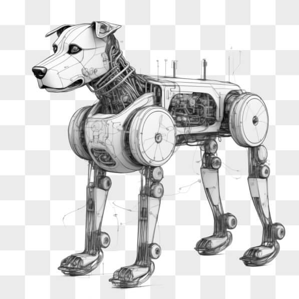 Download Robotic Dog Design Sketches Online - Creative Fabrica
