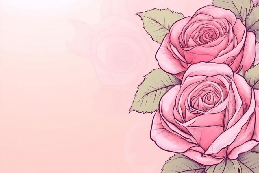 Download Illustration of Pink Roses on Soft Pink Background Backgrounds ...