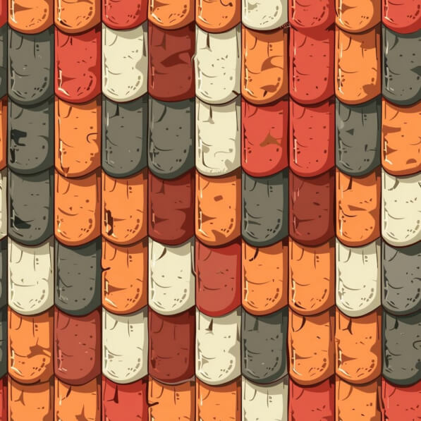 Download Colorful Roof Tile Pattern Patterns Online - Creative Fabrica