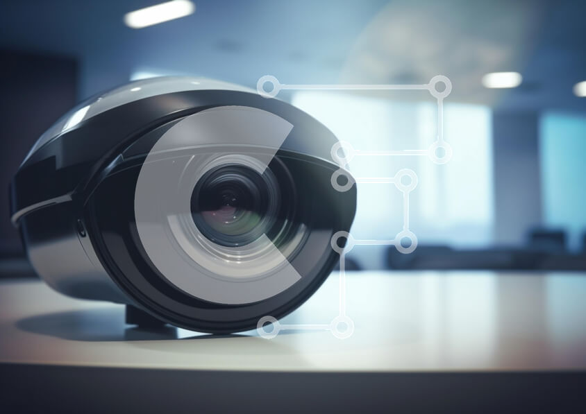 Download Modern Surveillance Camera in an Office Setting Stockphotos ...