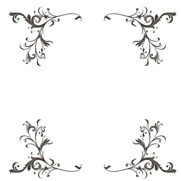 Download Intricate Floral Corner Designs Frames Online - Creative Fabrica