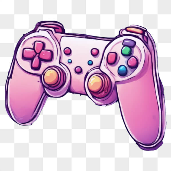 Download Pink Video Game Controller Cartoons Online - Creative Fabrica