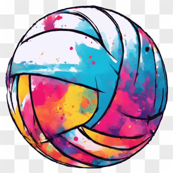 Download Vibrant Volleyball Illustration Cartoons Online - Creative Fabrica