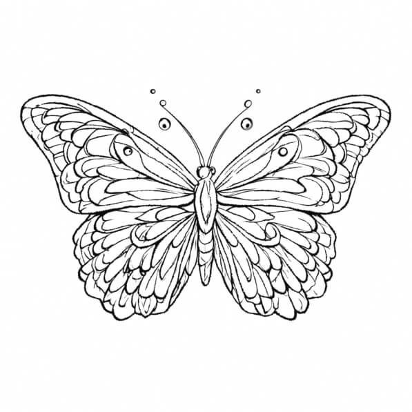 Download Intricate Butterfly Line Drawing Coloring pages Online ...