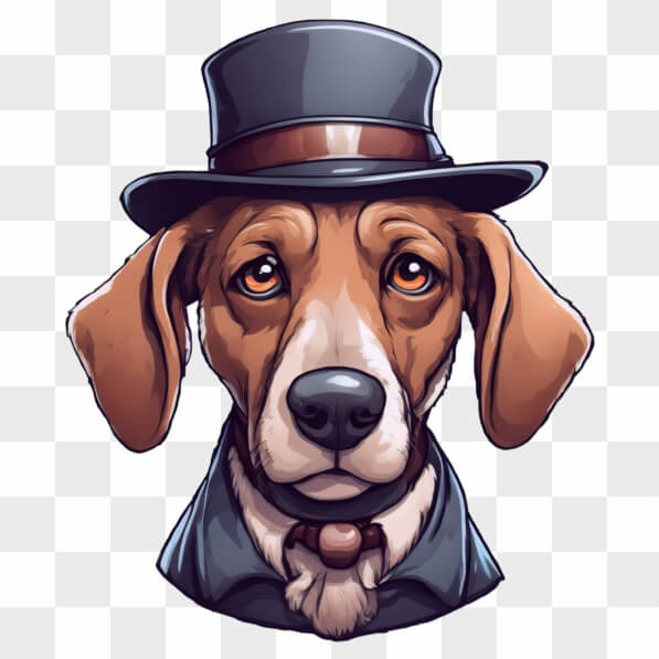 Download Beagle Dog in Formal Attire Cartoons Online - Creative Fabrica