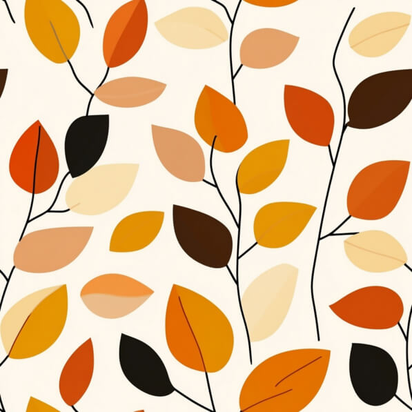 Download Vibrant Autumn Leaves Pattern Patterns Online - Creative Fabrica