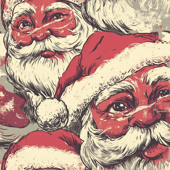 Download Vintage Santa Claus Illustration Patterns Online - Creative ...